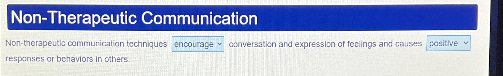 Solved Non-Therapeutic CommunicationNon-therapeutic | Chegg.com