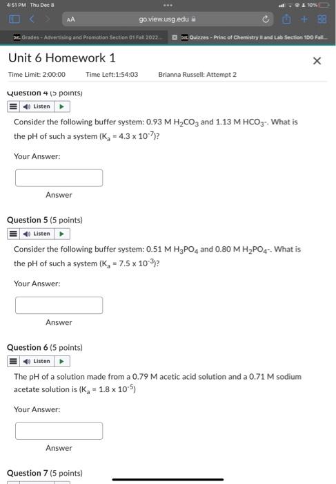 Solved Consider the following buffer system: 0.93MH2CO3 and | Chegg.com