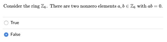 Solved Consider the ring Ze. There are two nonzero elements | Chegg.com