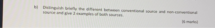 Solved b) Distinguish briefly the different between | Chegg.com