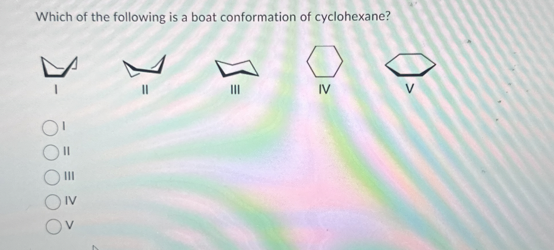 Solved Which of the following is a boat conformation of | Chegg.com