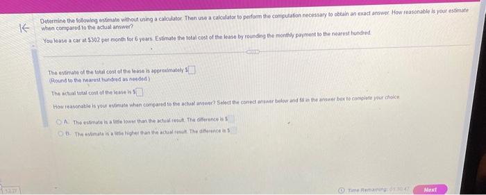 Solved Determine the following estimate without using a | Chegg.com