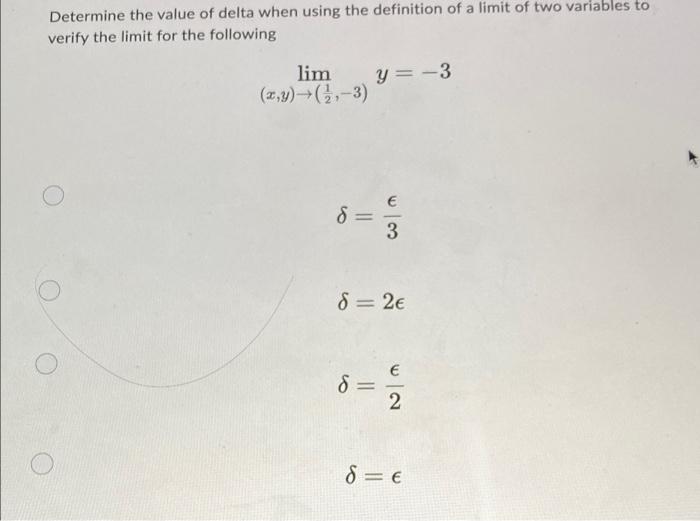 Solved Determine the value of delta when using the | Chegg.com