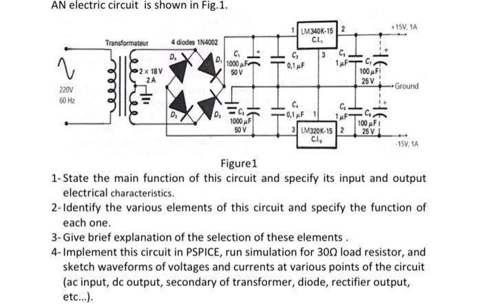 Solved AN electric circuit is shown in Fig.1. Figure 1 1- | Chegg.com