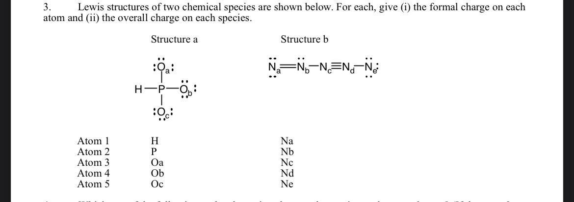 Solved Lewis structures of two chemical species are shown | Chegg.com