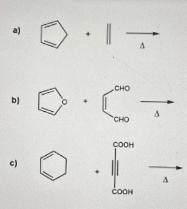 Solved a) b) c) Q |- CHO CHO COOH [ COOH A A | Chegg.com