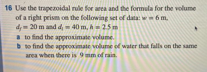 Solved 6 Use the trapezoidal rule for area and the formula | Chegg.com