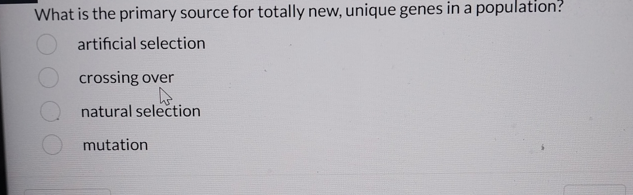 Solved What is the primary source for totally new, unique | Chegg.com