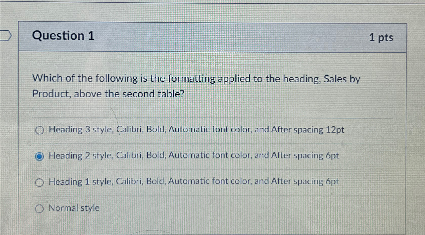 Solved Question 11ptsWhich of the following is the | Chegg.com