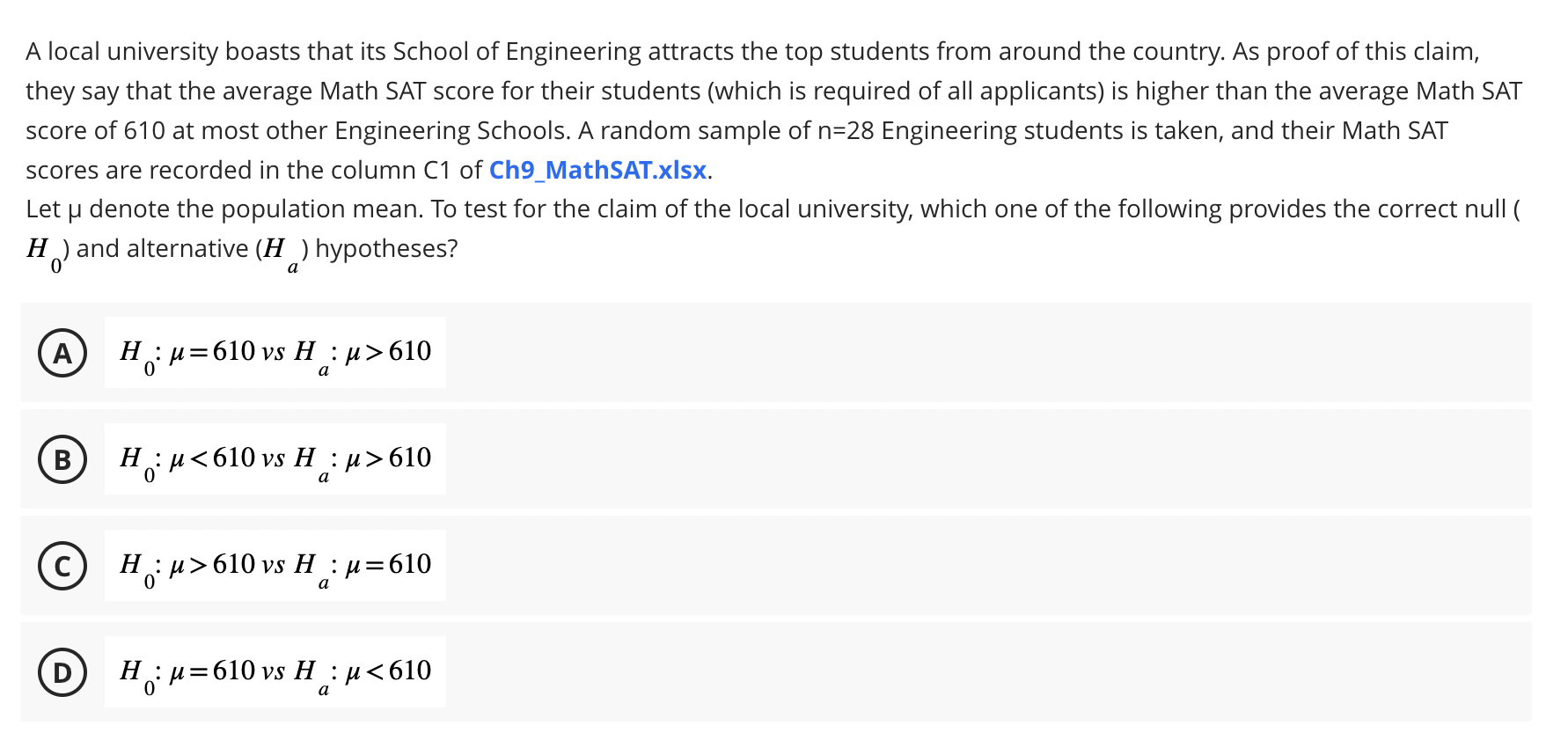 Solved A local university boasts that its School of | Chegg.com