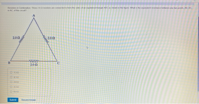 Solved Resistors in Combination Theo 20 resistors are | Chegg.com