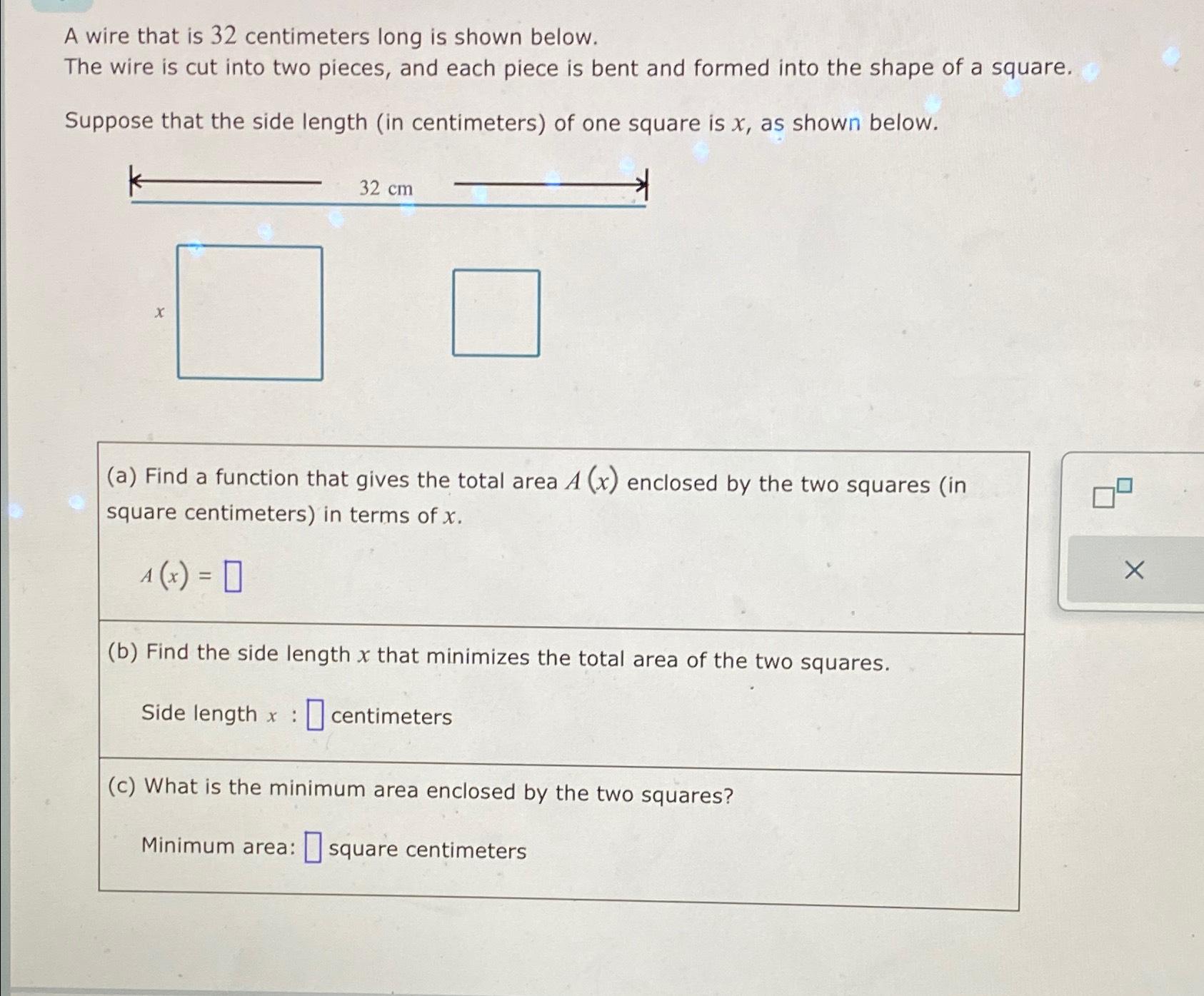 Solved A wire that is 32 ﻿centimeters long is shown | Chegg.com