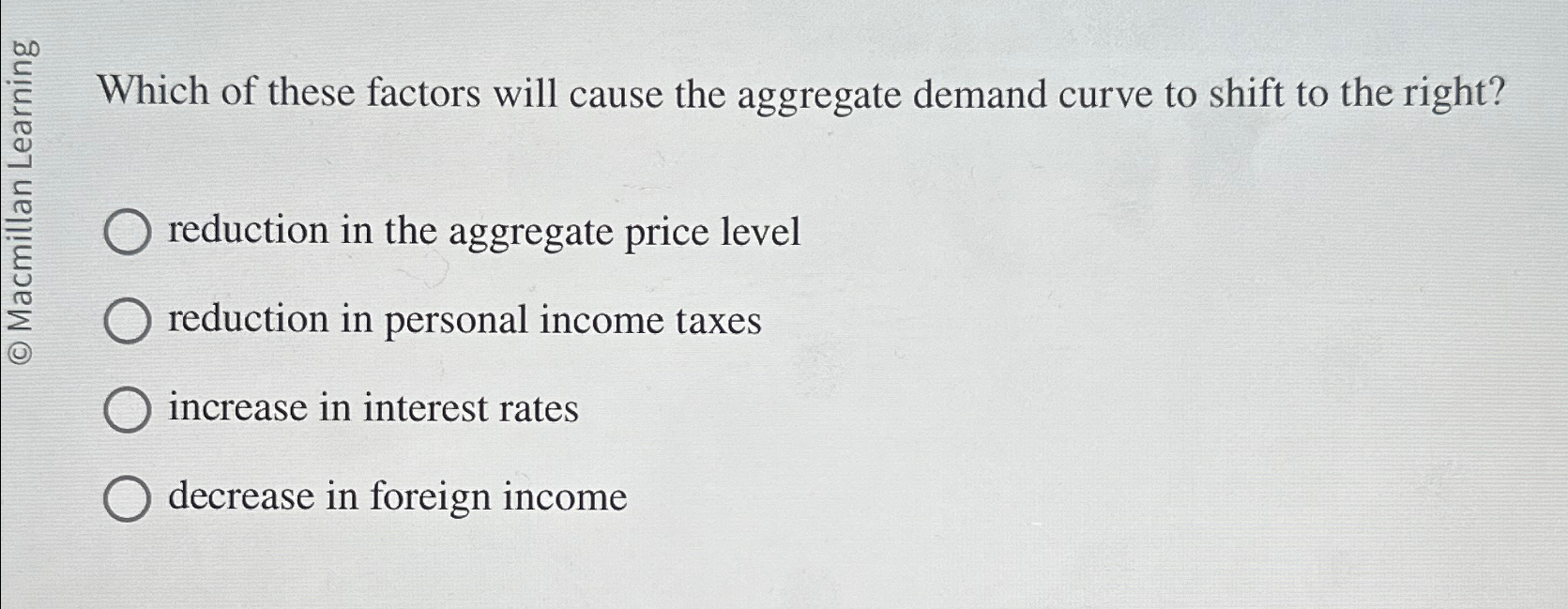 Solved Which of these factors will cause the aggregate | Chegg.com