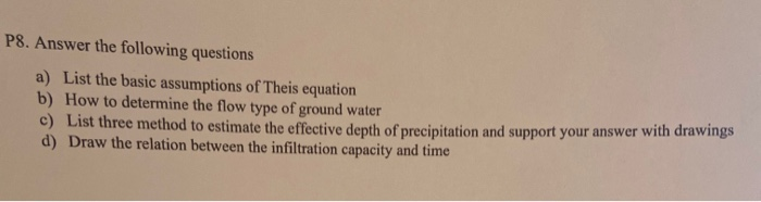 Solved P8. Answer the following questions a) List the basic | Chegg.com