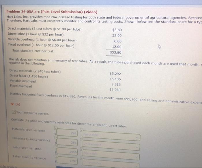 Solved Problem 26-05A a-c (Part Level Submission) (Video) | Chegg.com