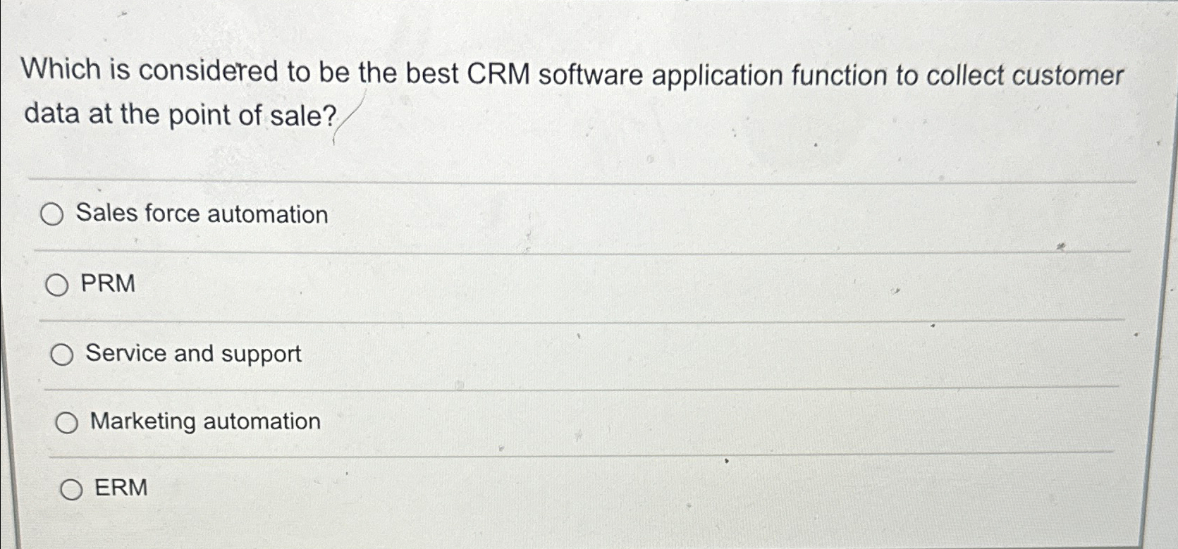 Solved Which is considered to be the best CRM software | Chegg.com