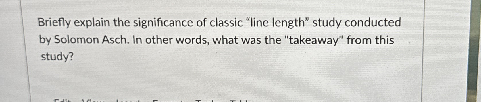 Solved Briefly explain the significance of classic "line | Chegg.com