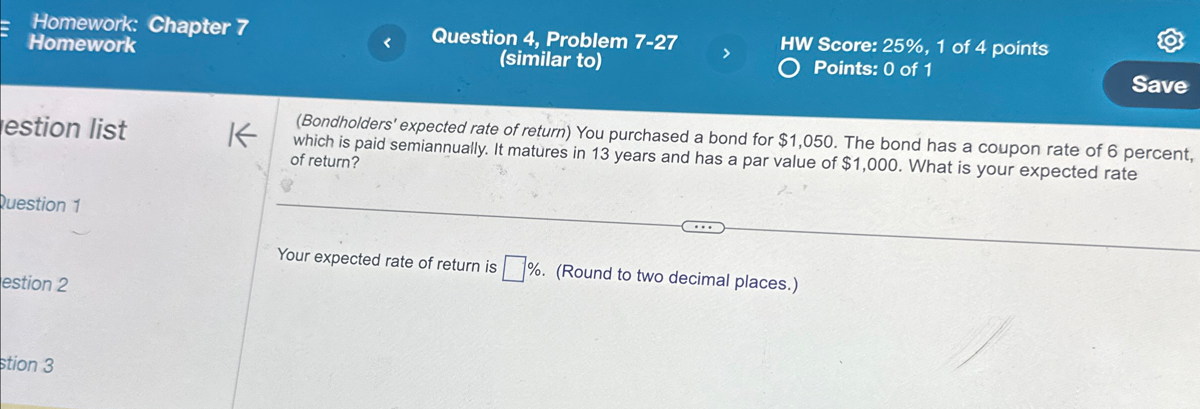 Solved Homework: Chapter 7HomeworkQuestion 4, ﻿Problem | Chegg.com