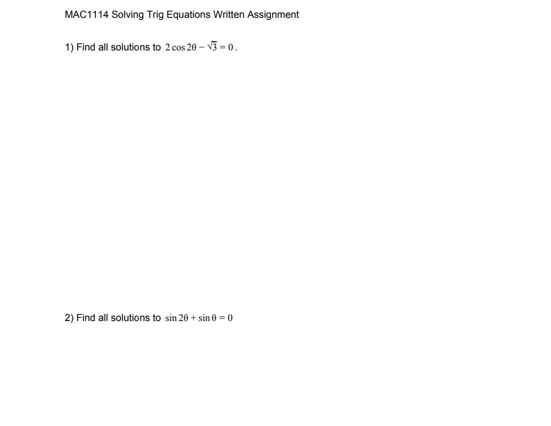 Solved MAC1114 Written Assignment: Formula from a Graph | Chegg.com