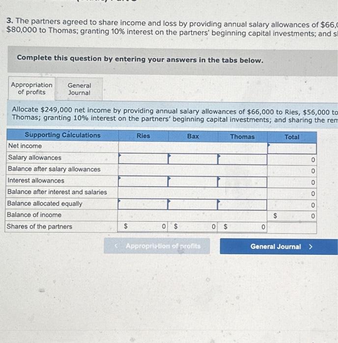 Solved Problem 12-3A (Static) Allocating partnership income | Chegg.com