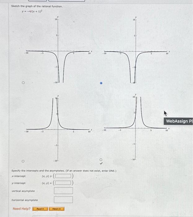 Solved Sketch the graph of the rational function. | Chegg.com
