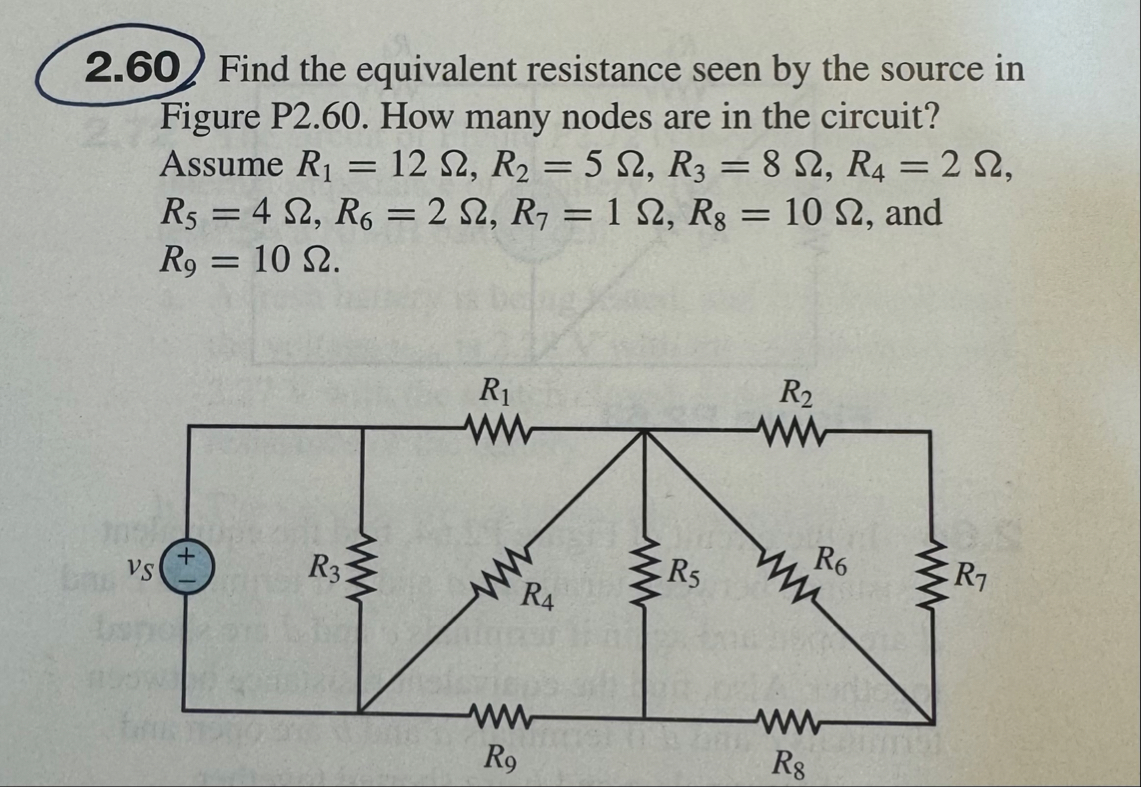 Solved 2.60 ﻿Find the equivalent resistance seen by the | Chegg.com