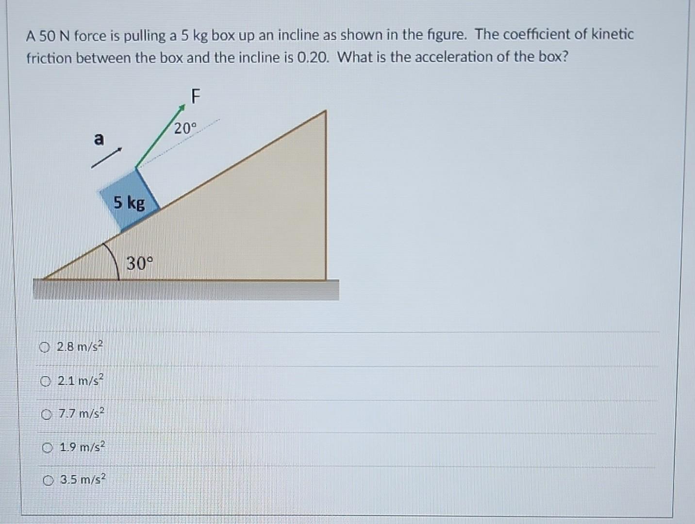 Solved A \\( 50 \\mathrm{~N} \\) force is pulling a \\( 5 | Chegg.com