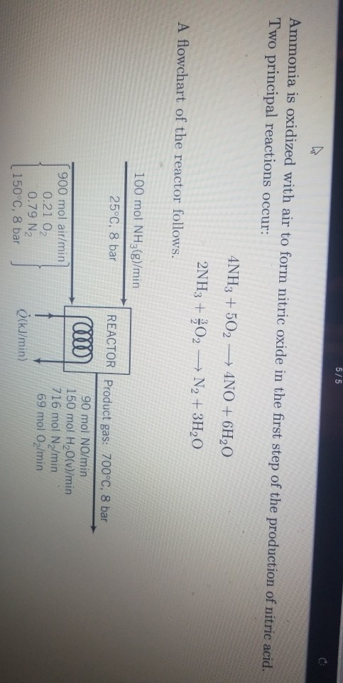 Solved 1) Taking molecular species [ NH3(g) , O2(g) , NO (g) | Chegg.com