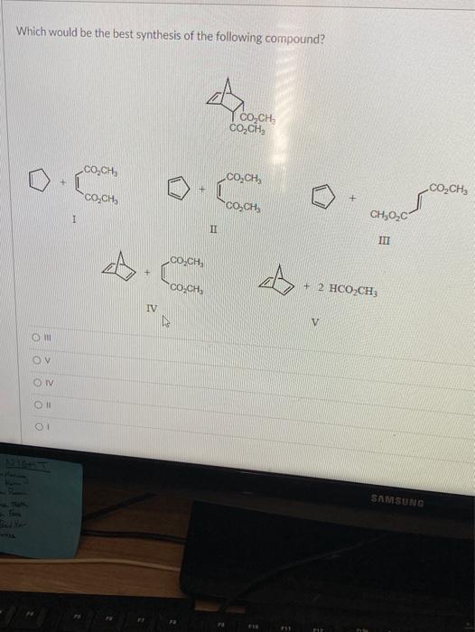 Solved Which would be the best synthesis of the following | Chegg.com