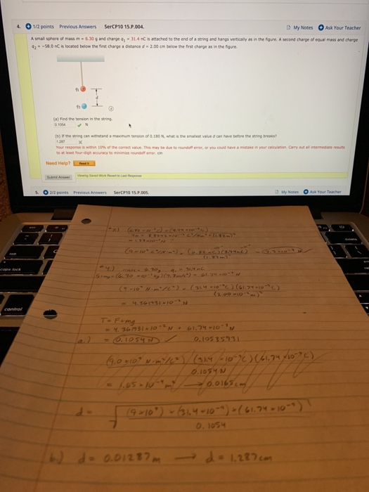 Solved b.) If the string can withstand a maximum tension of | Chegg.com