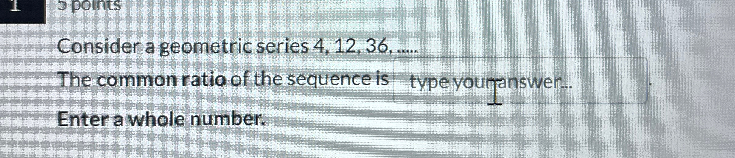 Solved Consider a geometric series 4,12,36,dots.The common | Chegg.com