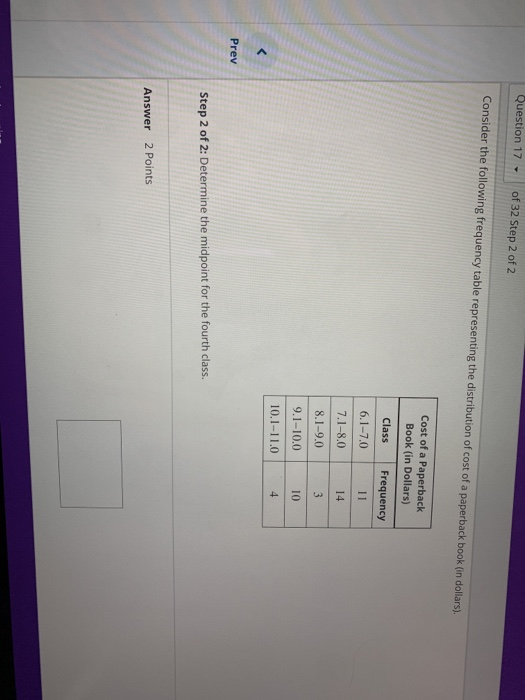 Solved Consider the following frequency table representing | Chegg.com