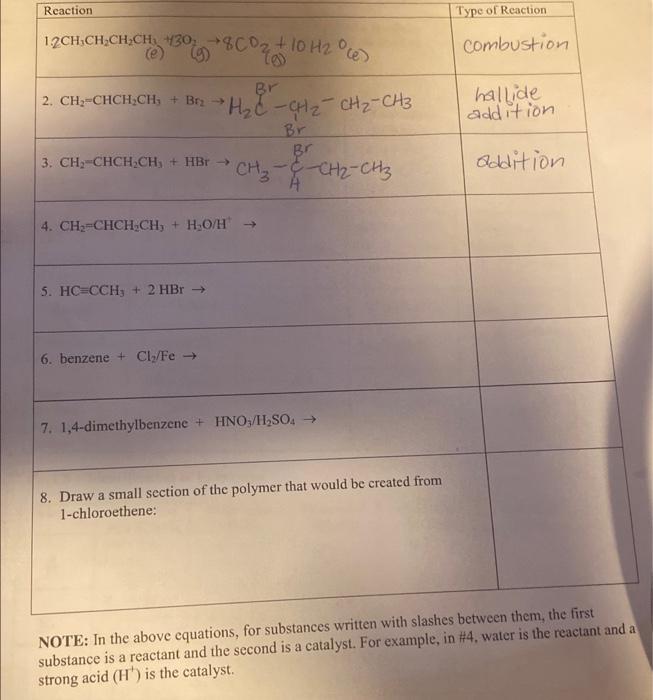 Solved strong acid (H+)is the catalyst. | Chegg.com