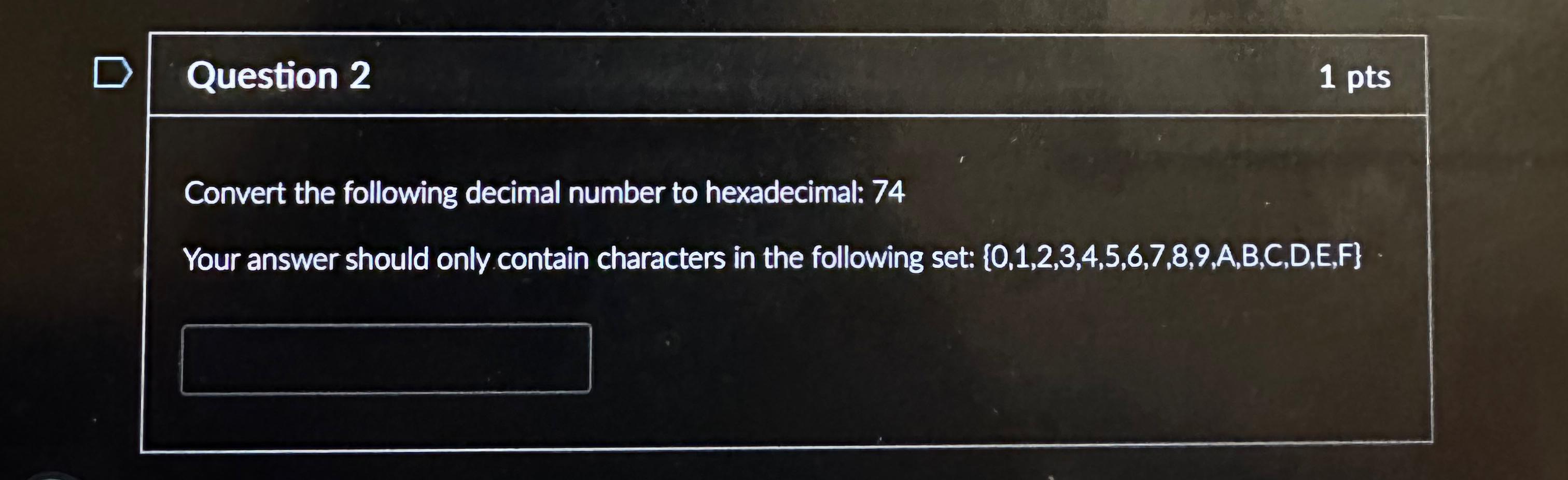 Solved Question 21 ﻿ptsConvert the following decimal number | Chegg.com