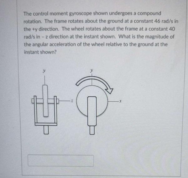 Solved The control moment gyroscope shown undergoes a | Chegg.com