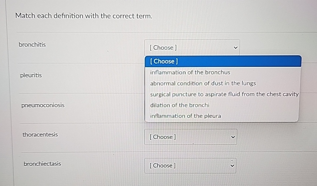 Solved Match each definition with the correct | Chegg.com