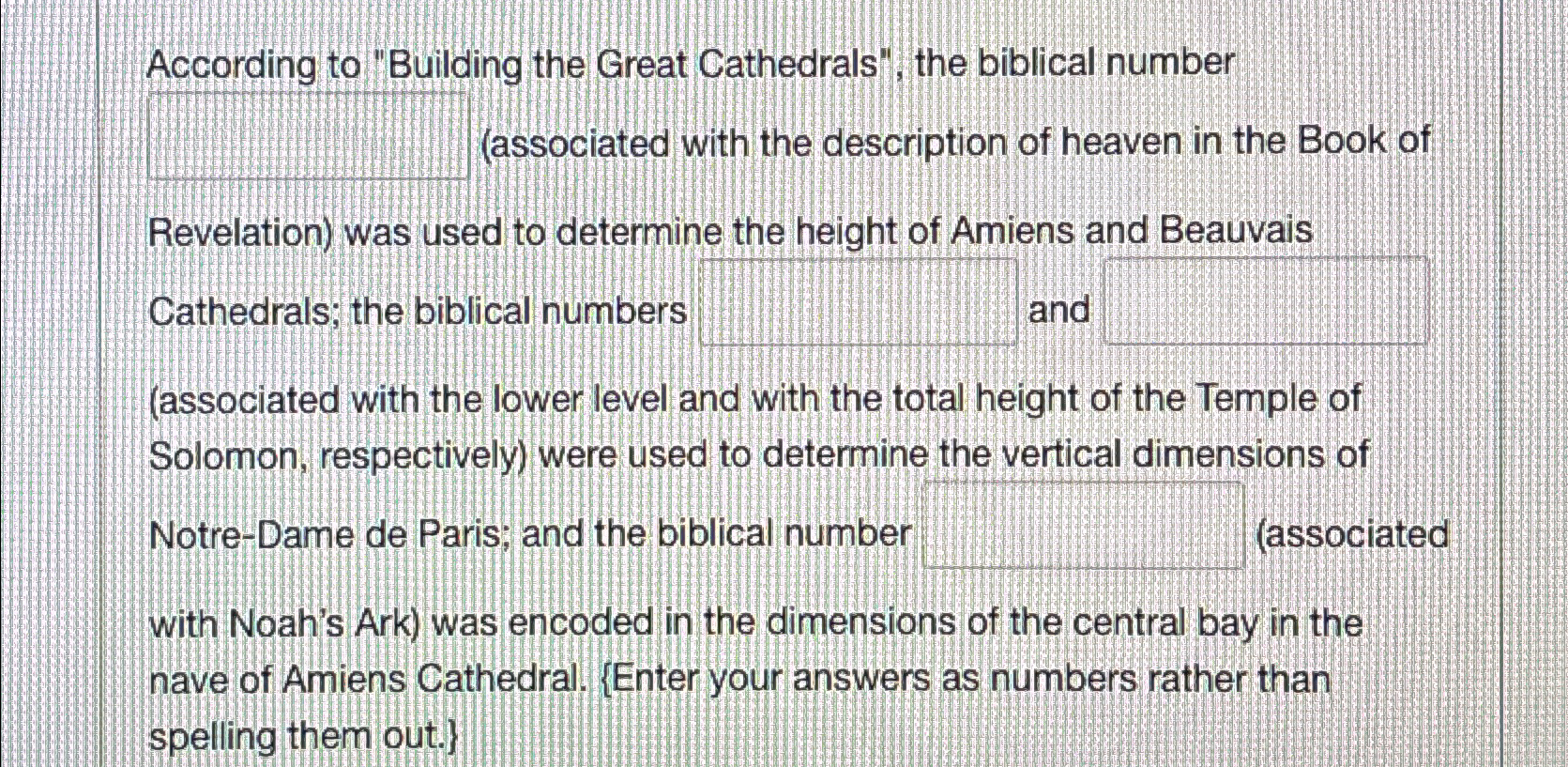Solved According to "Building the Great Cathedrals", the | Chegg.com