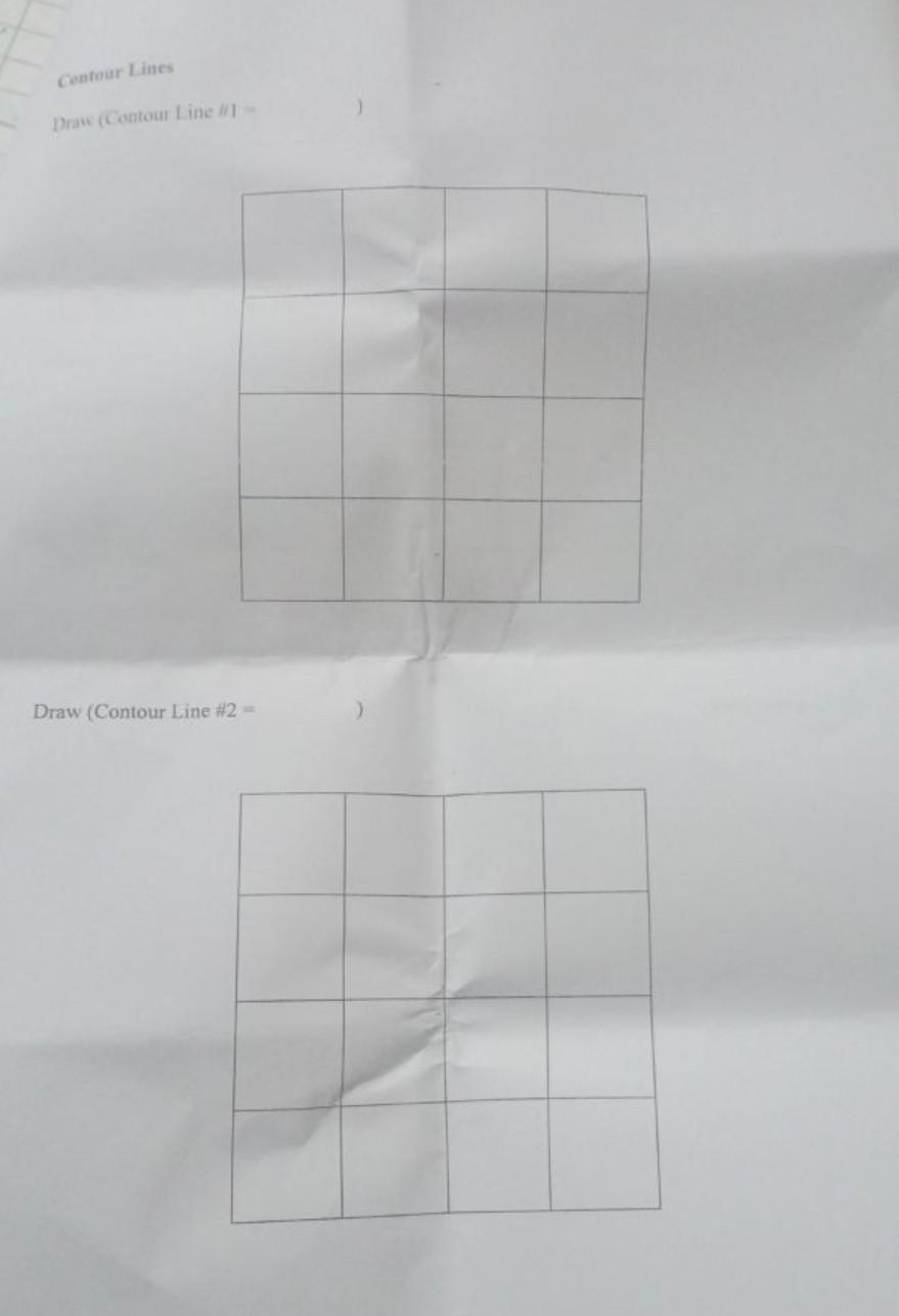 Solved - Write Elevation on the gridExperiment 4: Contour | Chegg.com