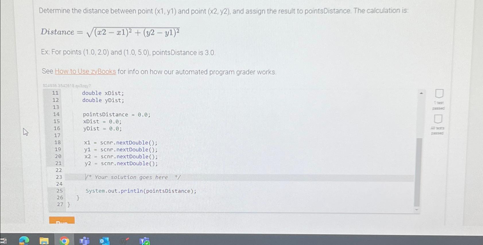 Solved Determine the distance between point (x1,y1) ﻿and | Chegg.com