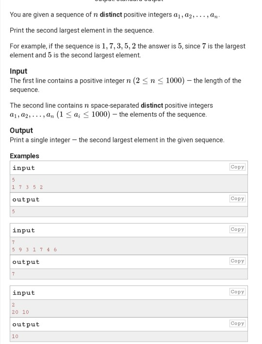 Solved You are given a sequence of n distinct positive | Chegg.com