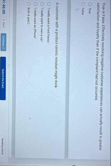 Solved True or False: Effectively resolving negative | Chegg.com