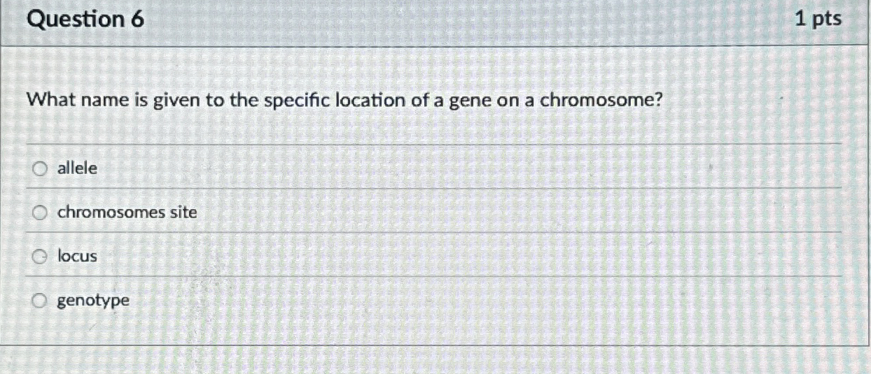 Solved Question 61 ﻿ptsWhat name is given to the specific | Chegg.com