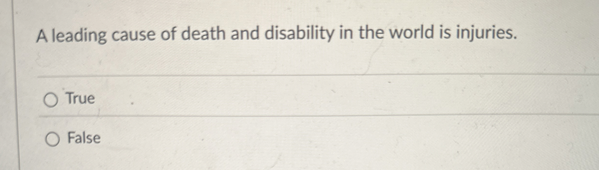 Solved A leading cause of death and disability in the world | Chegg.com