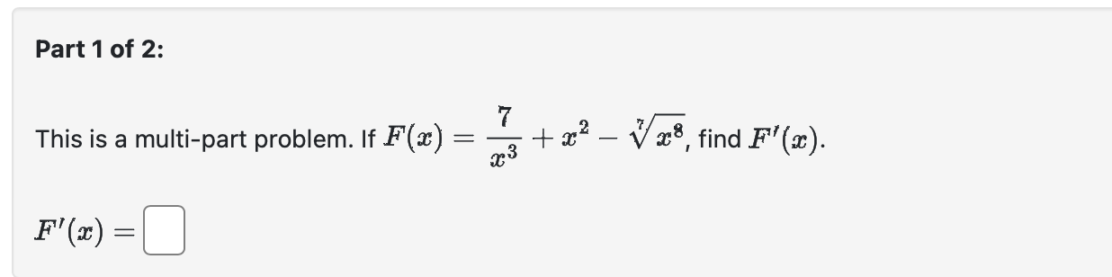Solved Part 1 ﻿of 2:This is a multi-part problem. If | Chegg.com