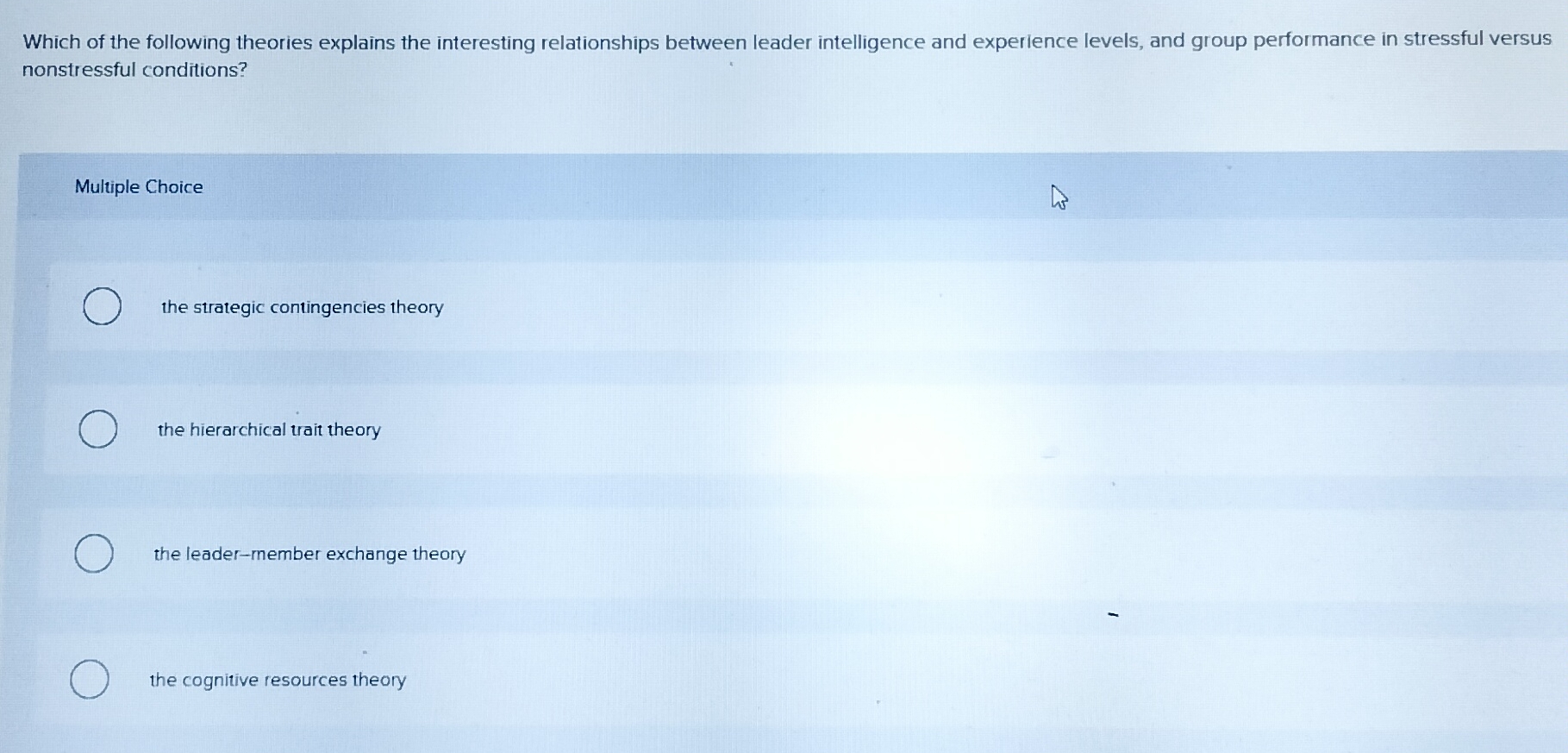 Solved Which of the following theories explains the | Chegg.com