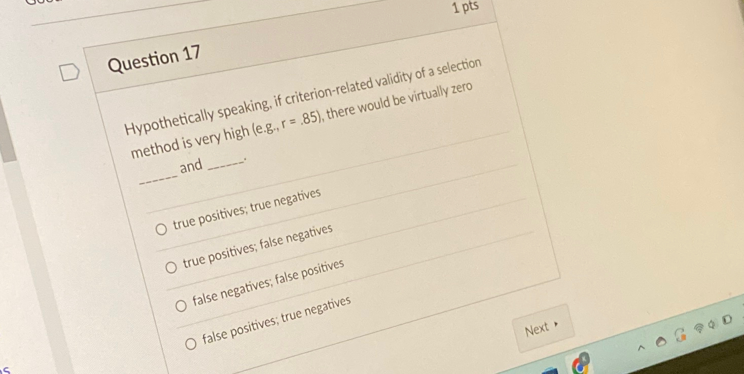 Solved 1 ﻿ptsQuestion 17Hypothetically speaking, if | Chegg.com