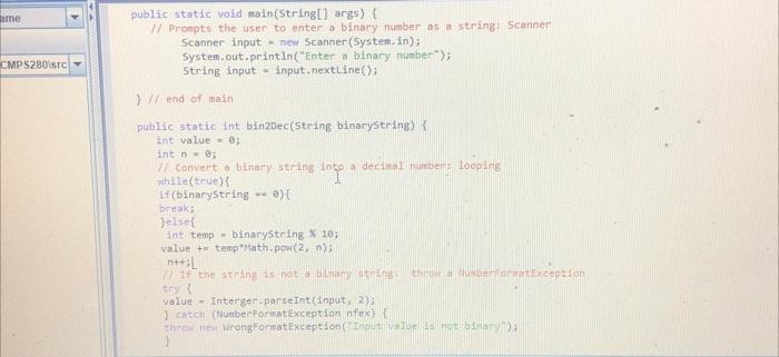 Solved Im Trying To Convert A Binary Number Into A Decimal