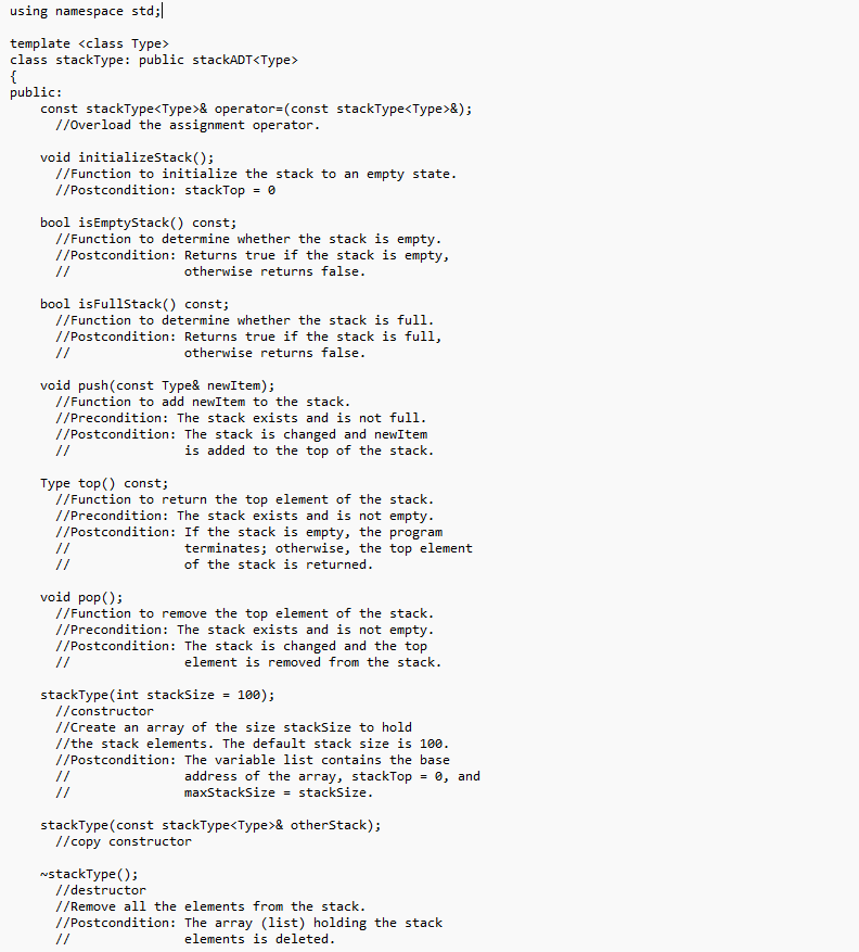 In c++, ﻿using the provided classRequirement: | Chegg.com