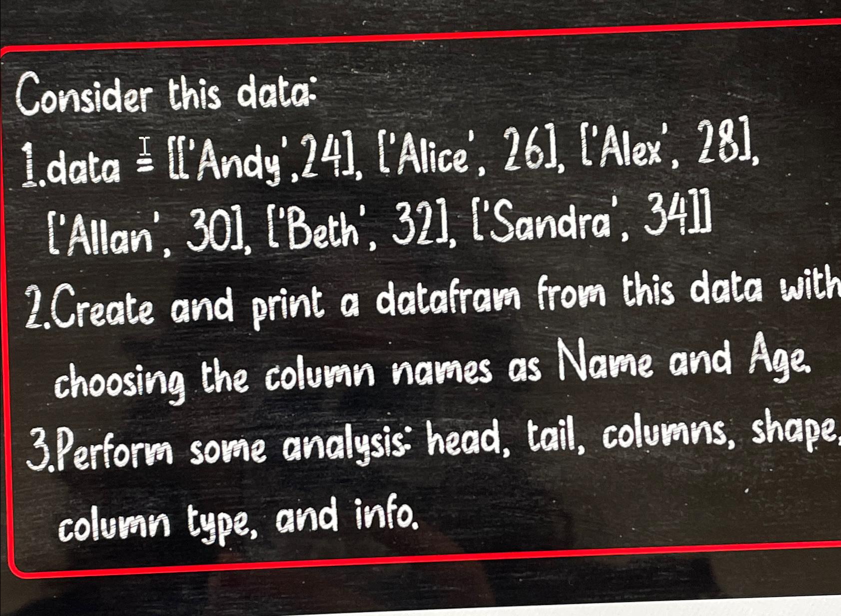 Solved Consider this data:1.data | Chegg.com