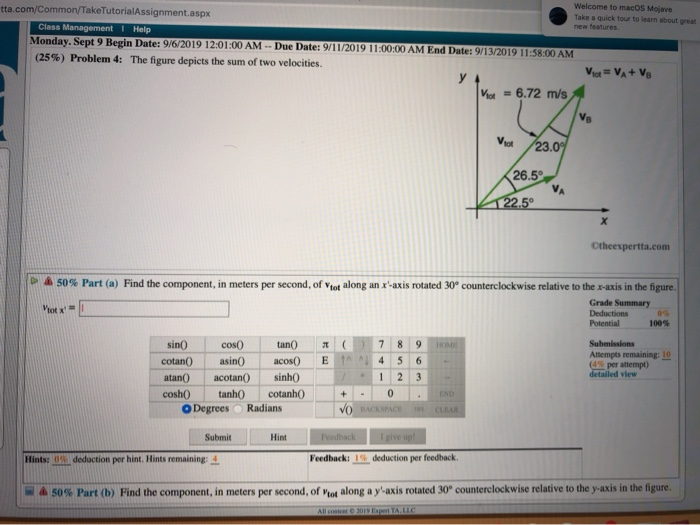 Solved Welcome to macos Mojave tta.com/Common/Take | Chegg.com